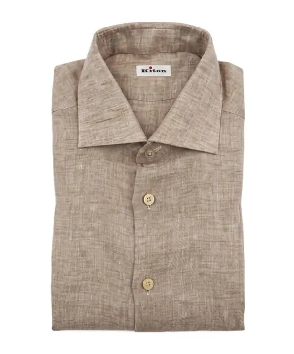 Kiton Long-sleeved Shirt - Beige