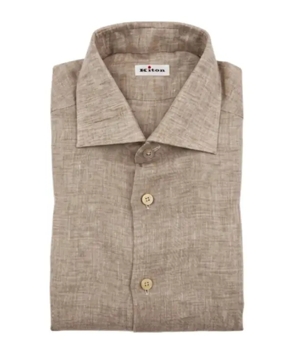 Kiton Mélange-effect Button-up Shirt