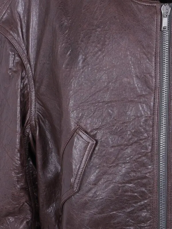 Rick Owens Long-sleeve Leather Jacket