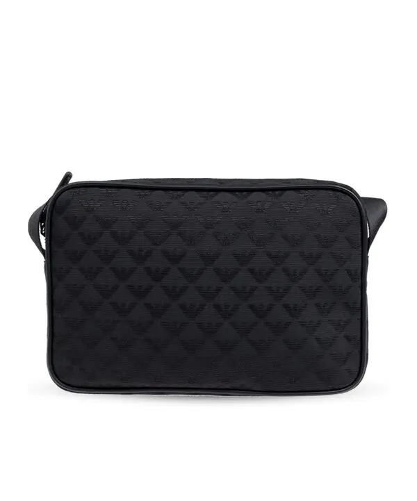 Emporio Armani Logo Jacquard Zip-up Shoulder Bag