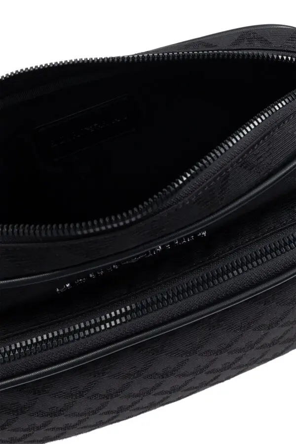 Emporio Armani Logo Jacquard Zip-up Shoulder Bag