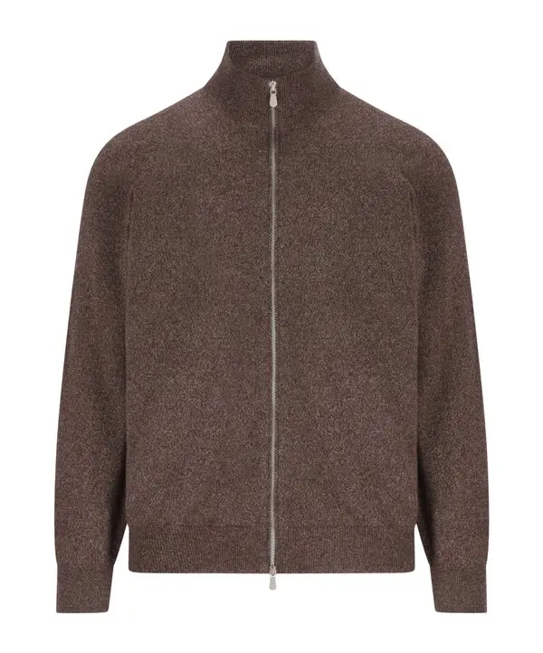 Brunello Cucinelli Zipped Cardigan - Brown