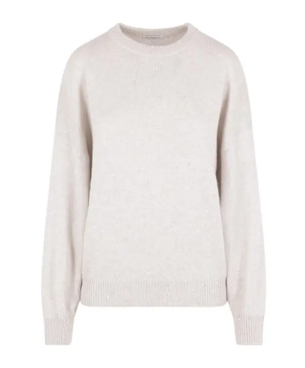 Brunello Cucinelli Long-sleeved Crewneck Jumper - White