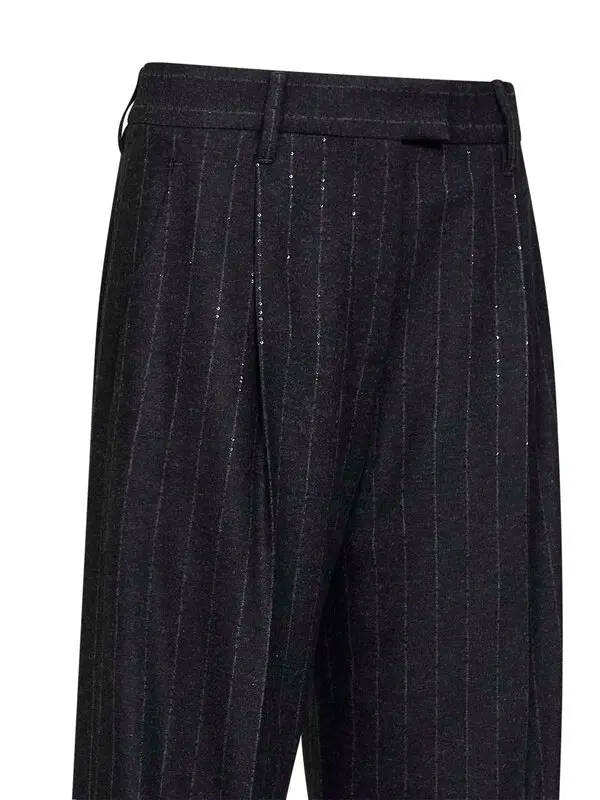 Brunello Cucinelli Pinstriped Straight-leg Pants