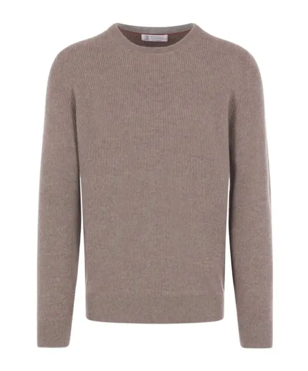 Brunello Cucinelli Ribbed Crew Neck Jumper - No