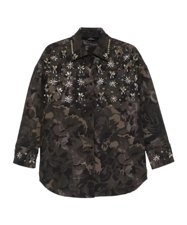 Pinko Embellished Coat - Black