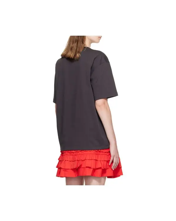 GANNI Forest Teddy Graphic T-shirt - Phantom Black