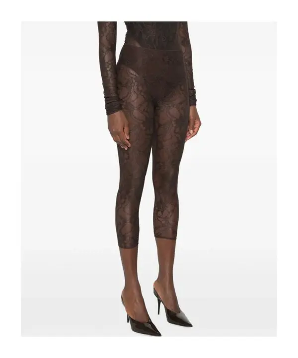Andamane Loli Lace-pattern Cropped Leggings