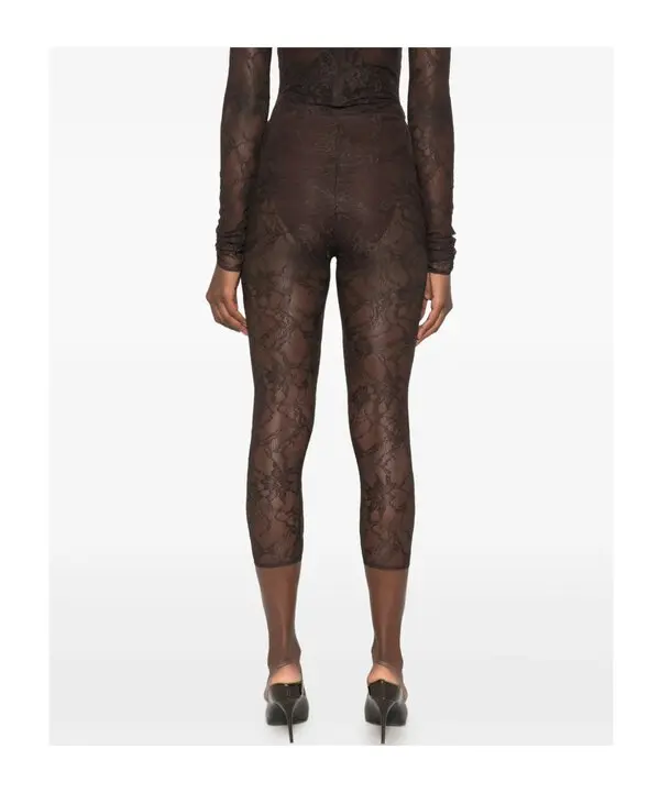Andamane Loli Lace-pattern Cropped Leggings