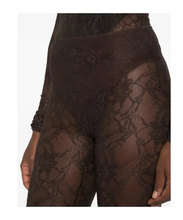 Andamane Loli Lace-pattern Cropped Leggings