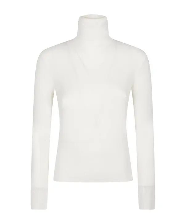 P.a.r.o.s.h Long Turtle Neck Long Sleeve Sweater - White