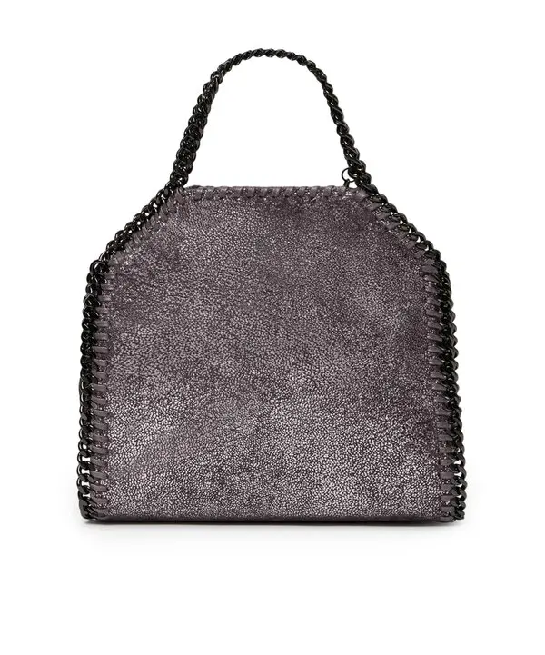 Stella McCartney Falabella Metallic Effect Mini Tote Bag - Dark Navy