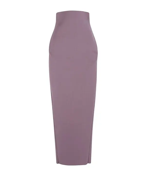 Rick Owens Zipped Raw-hem Maxi Skirt - Purple