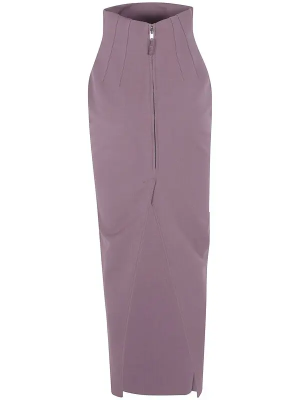 Rick Owens Zipped Raw-hem Maxi Skirt