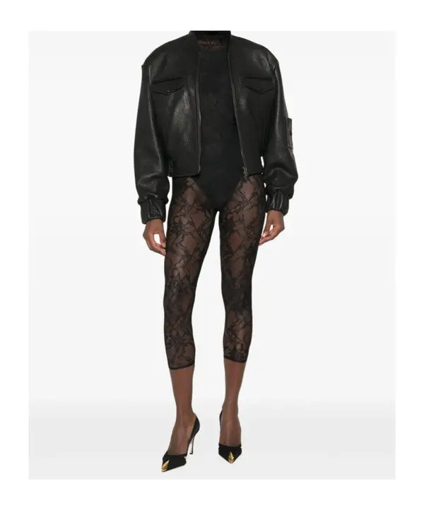 Andamane Ziggy Lace-patterned High-neck Bodysuit
