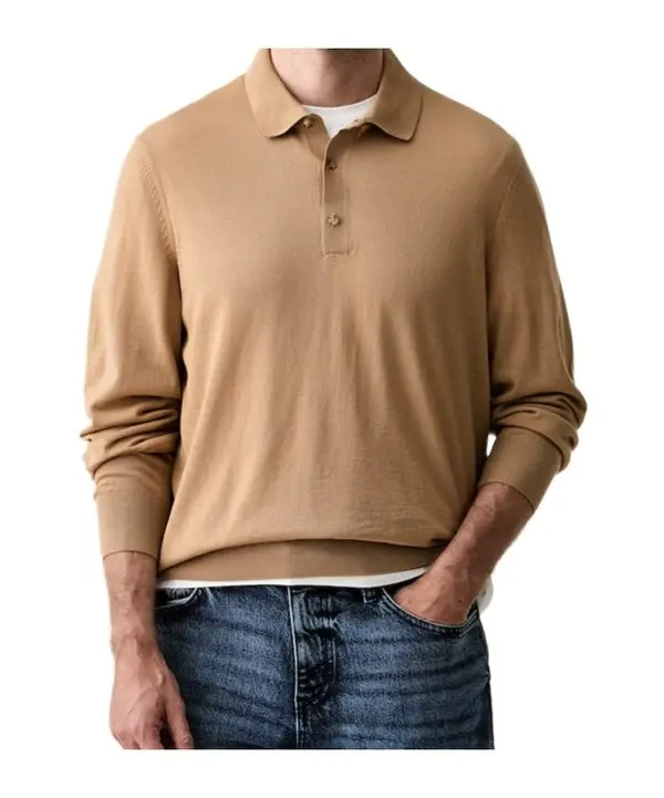 Hugo Boss Knit Polo Shirt - Light Brown