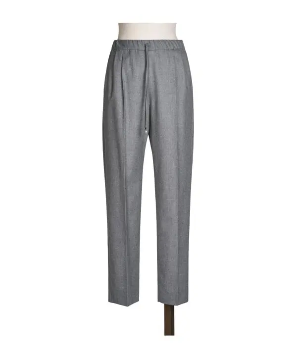 Max Mara Pleated Drawstring Pants - Medium Gray