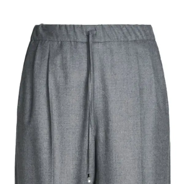 Max Mara Pleated Drawstring Trousers - Medium Gray