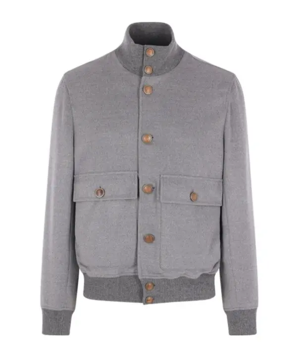 Brunello Cucinelli Long-sleeved Buttoned Jacket With High Collar - No