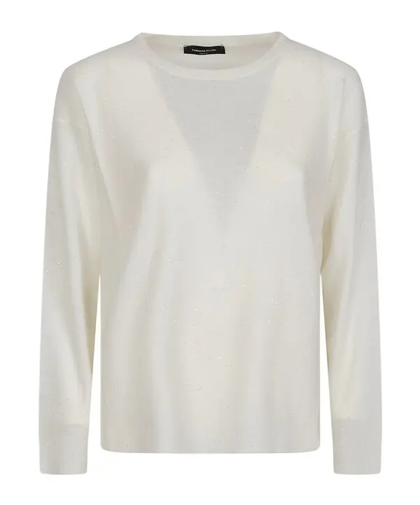 Fabiana Filippi Round Neck Sweater - White