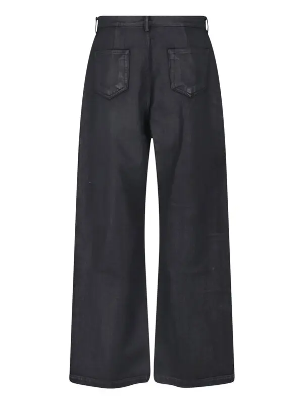 Rick Owens Geth Waxed Wide-leg Jeans