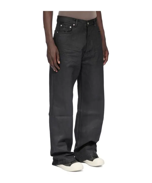Rick Owens Geth Waxed Wide-leg Jeans