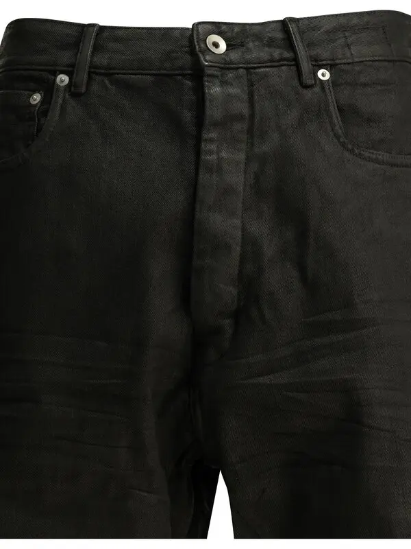 Rick Owens Geth Waxed Wide-leg Jeans