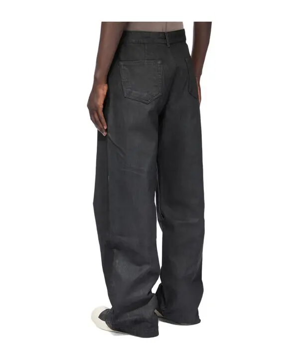 Rick Owens Geth Waxed Wide-leg Jeans