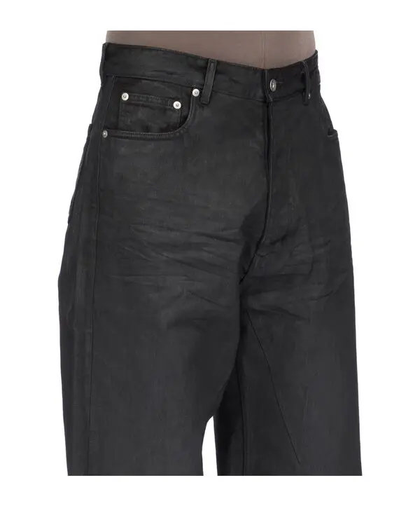 Rick Owens Geth Waxed Wide-leg Jeans