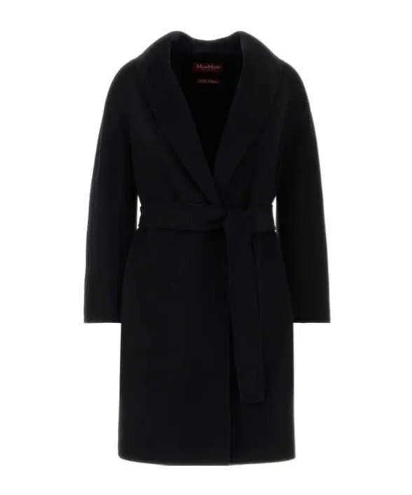 Max Mara Estremo Belted Coat - Black