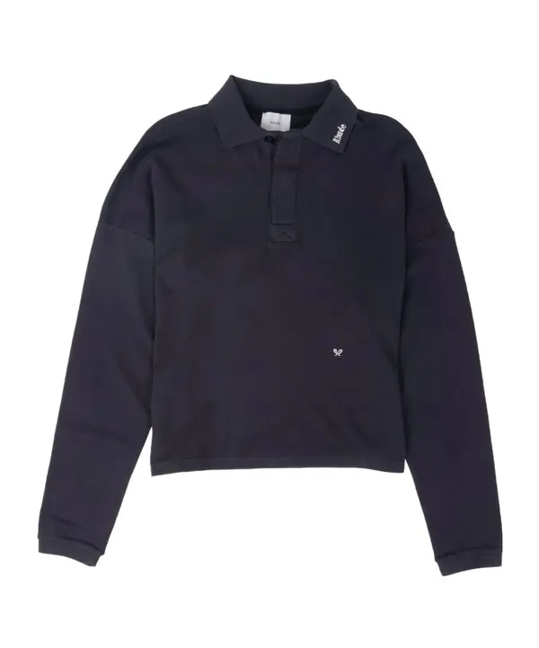 Rhude Long-sleeve Polo Shirt - Black