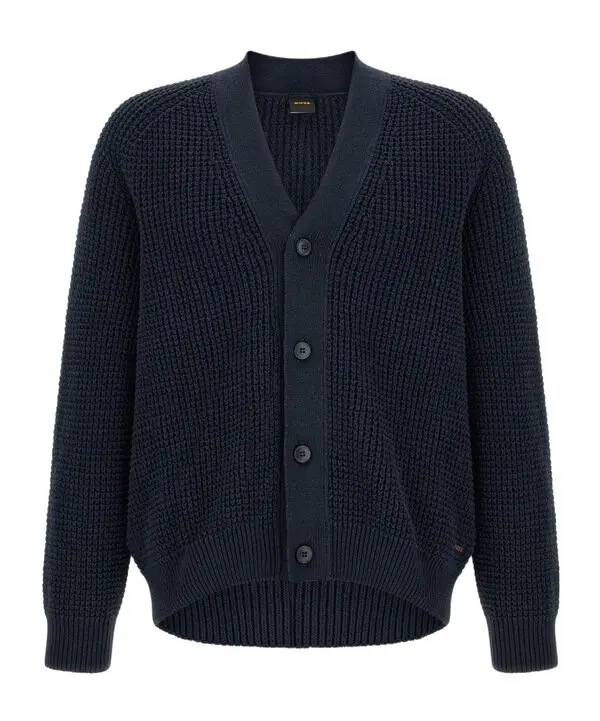 Hugo Boss Honeycomb Cardigan - Blue