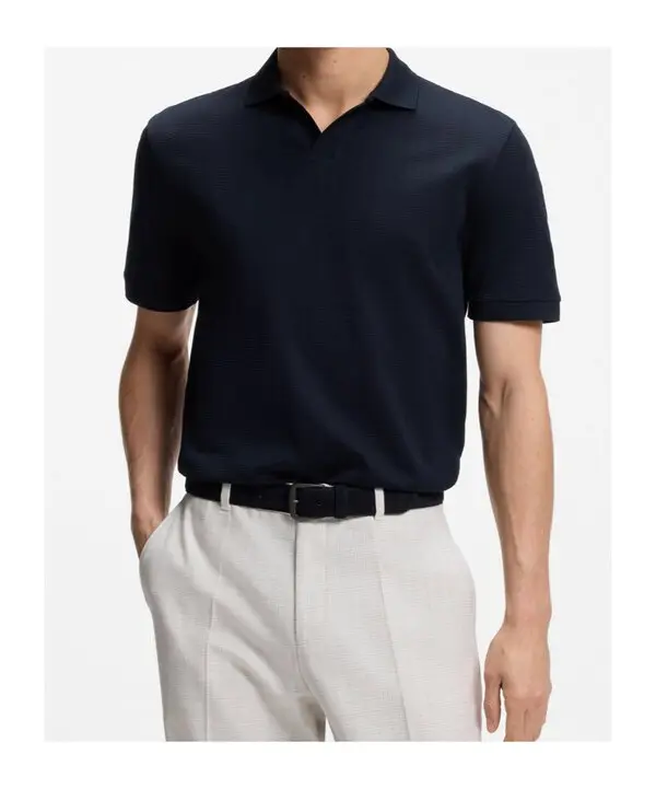 Hugo Boss Jacquard-knit Polo Shirt