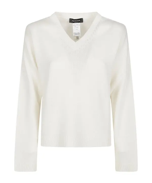 Fabiana Filippi V Neck Sweater - White