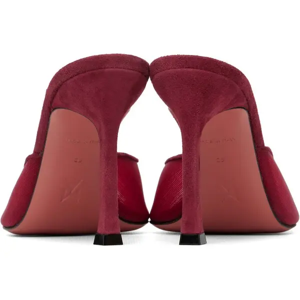 Amina Muaddi Alexa 95 Mesh High-heeled Sandals - Ruby Red