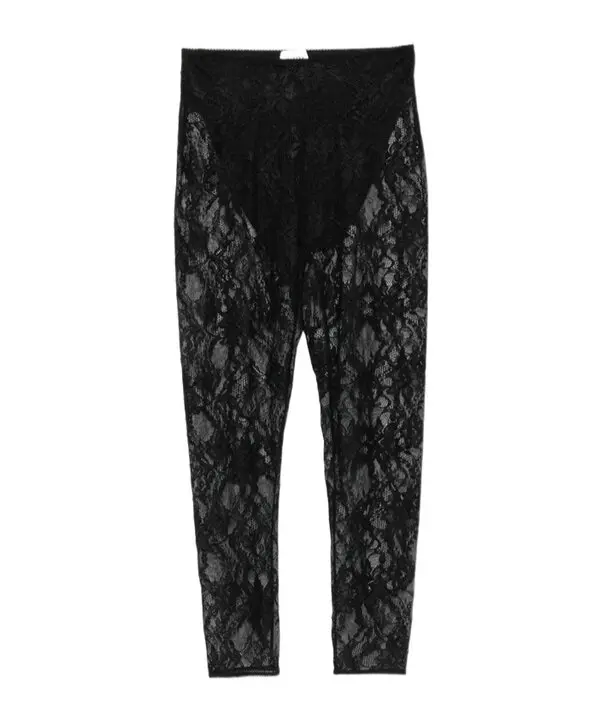 Andamane Loli Lace-panelled Cropped Trousers - Black