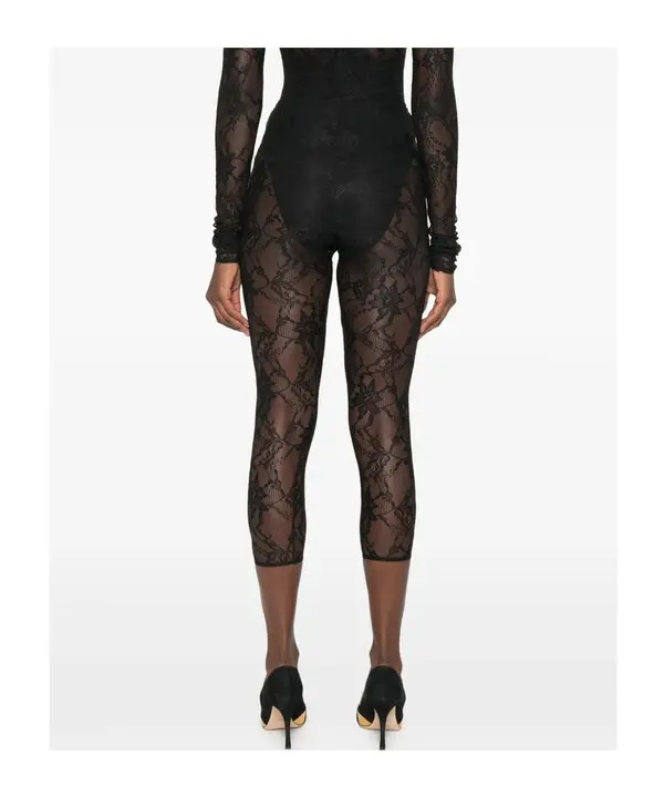 Andamane Loli Lace-panelled Cropped Trousers