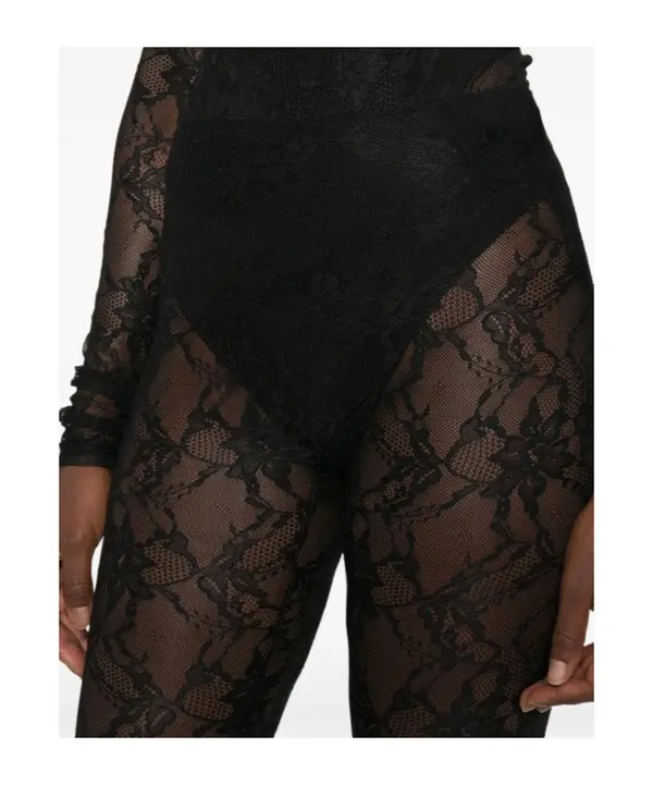 Andamane Loli Lace-panelled Cropped Trousers