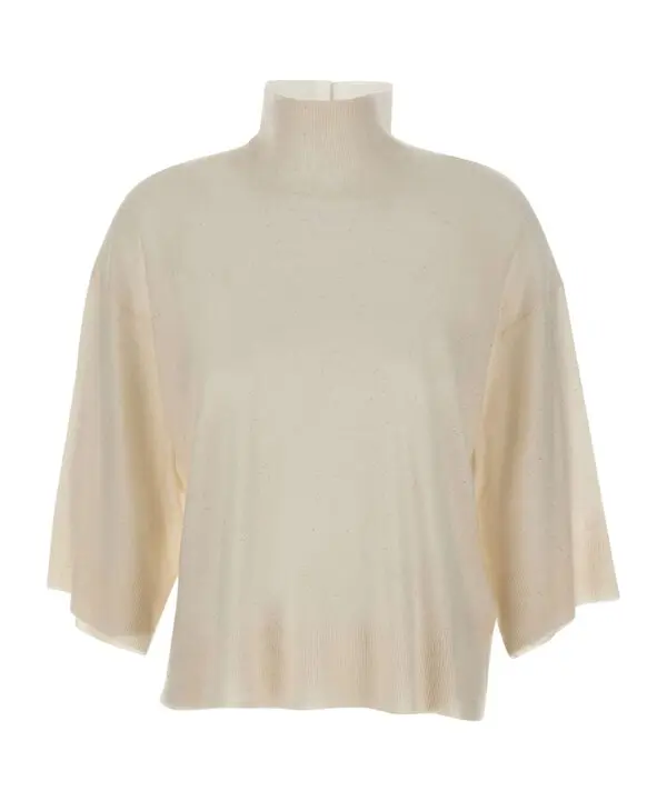 Fabiana Filippi Relaxed High Neck Sweater - Nude
