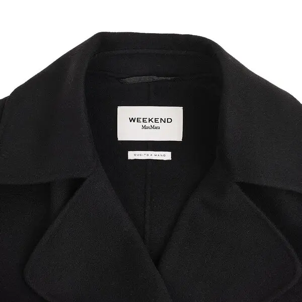 Max Mara Belted Long Coat - Black