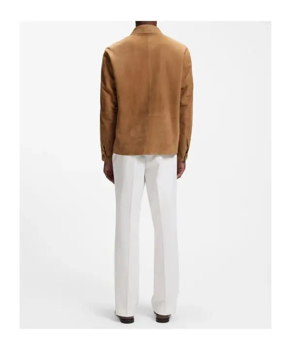 Hugo Boss Suede Button-up Leather Jacket