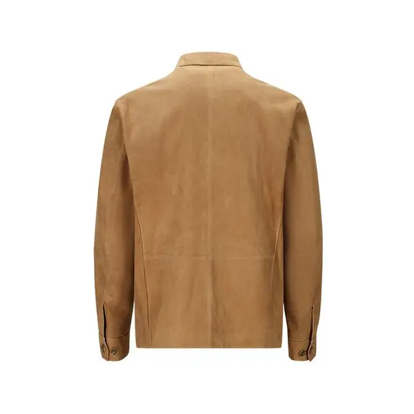 Hugo Boss Suede Button-up Leather Jacket