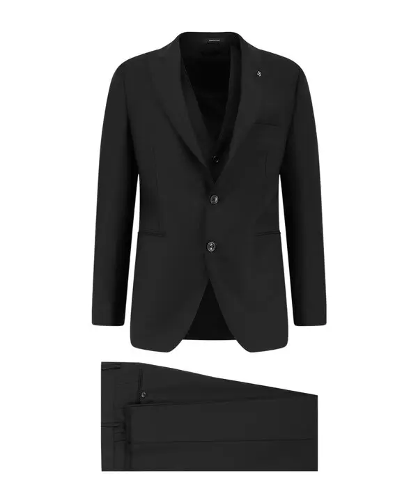 Tagliatore Three-piece Single-breasted Suits - Black