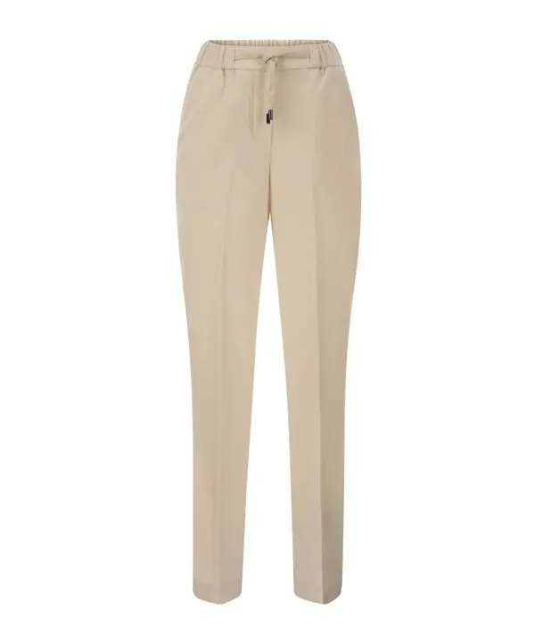 Peserico Elastic Waist Casual Pants - Nude