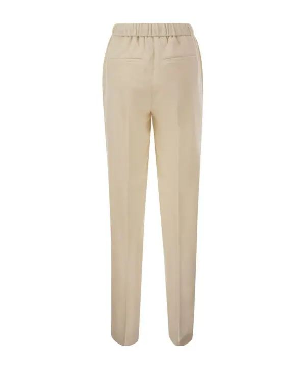Peserico Elasticated Waist Tapered Leg Trousers