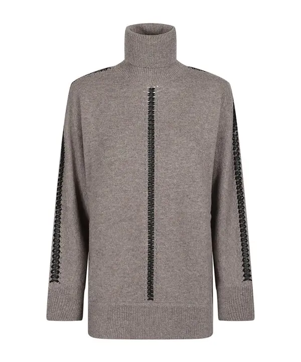 P.a.r.o.s.h Liller Turtle Neck Long Sleeve Sweater - Gray