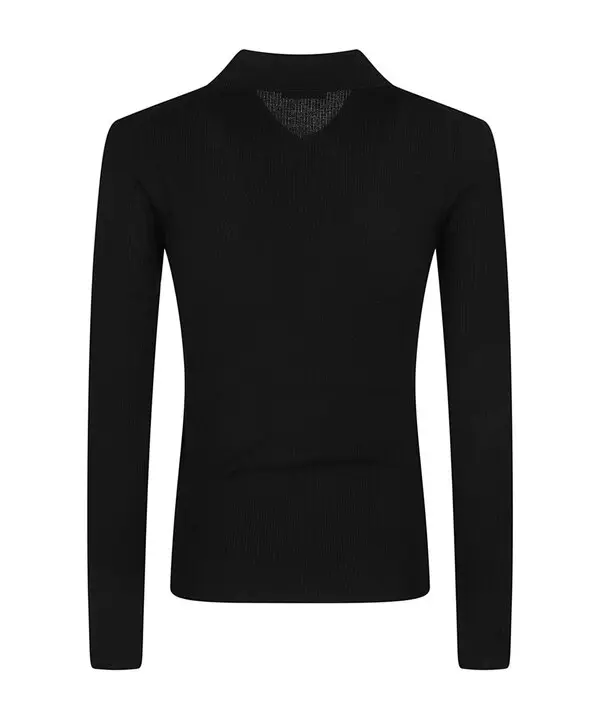 P.a.r.o.s.h Ribbed-knit Polo Top