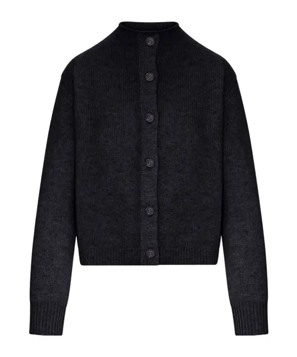 LISA YANG Long-sleeved Knitted Cardigan - Black