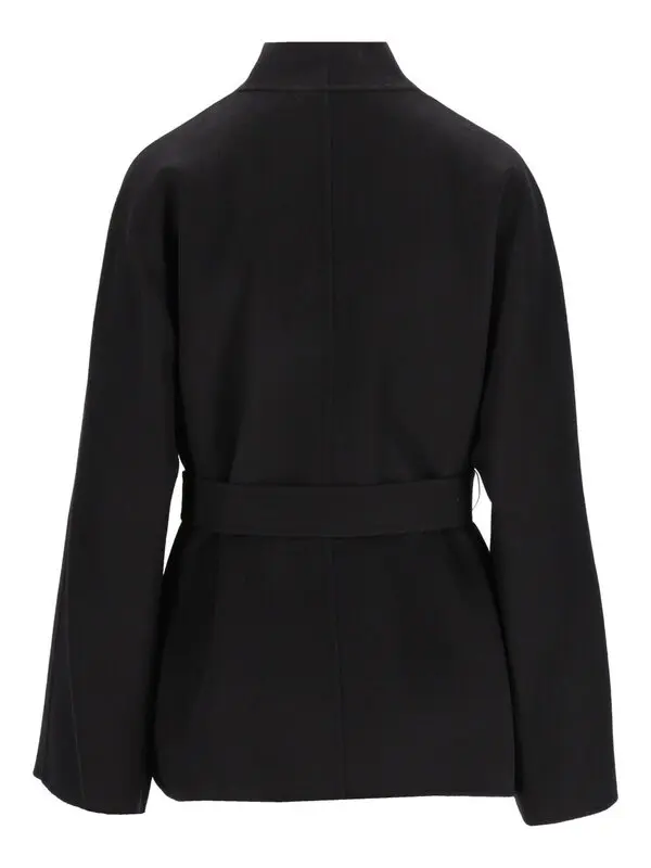 Max Mara Wool Belted Coat - Black