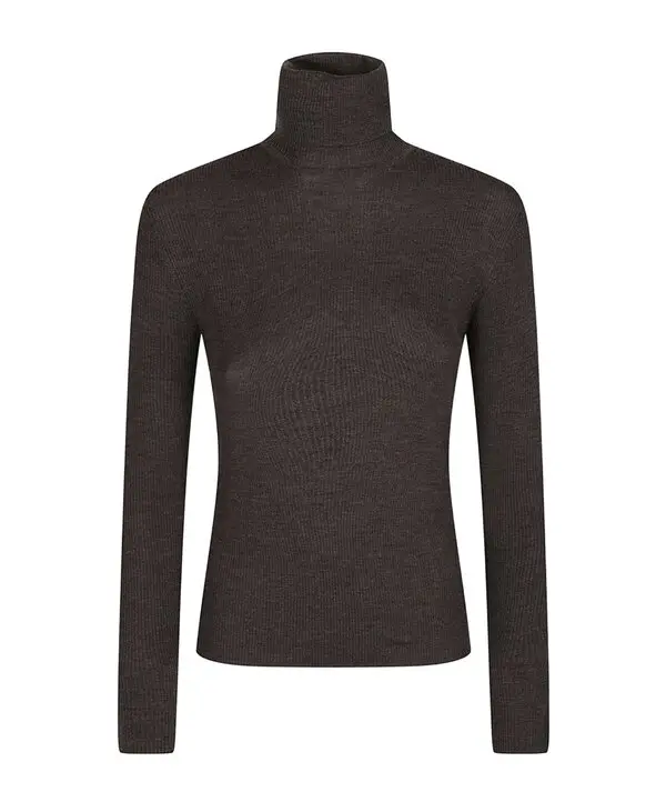 P.a.r.o.s.h Long Turtle Neck Long Sleeve Sweater - Black